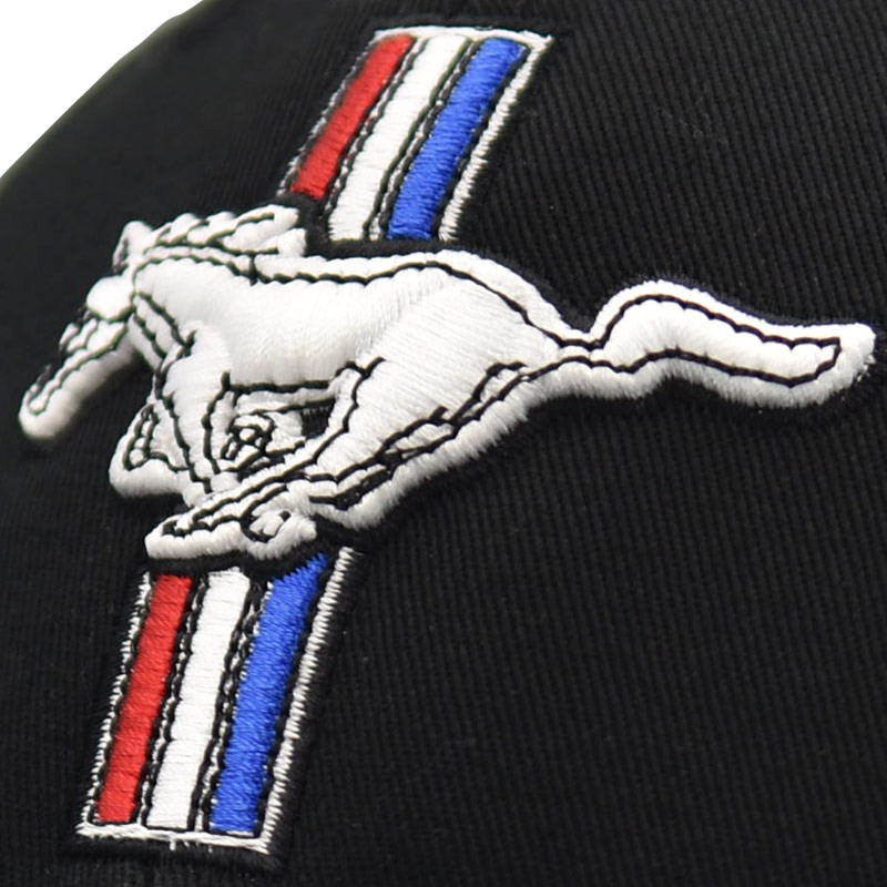 Ford Mustang Tri bar logo Black sapka